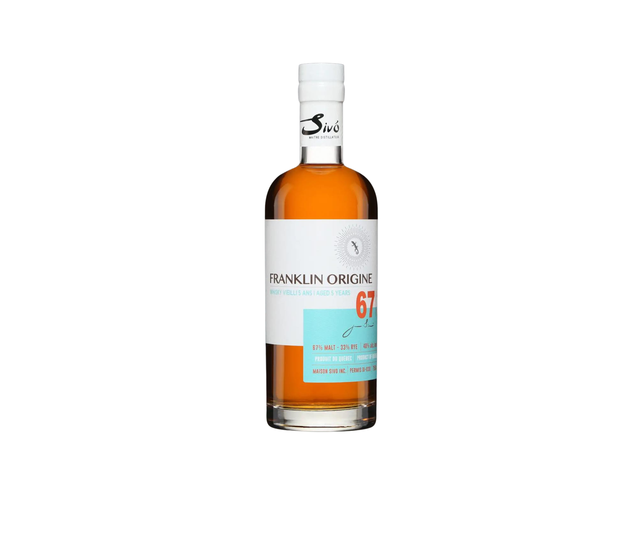 Franklin Origine 67/33 – Whisky artisanal – ARVIDA Signé Québec